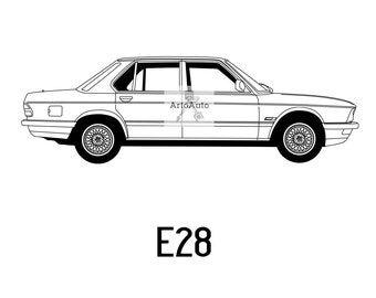 BMW E36 Outline Vector .SVG .PDF .png | Etsy UK
