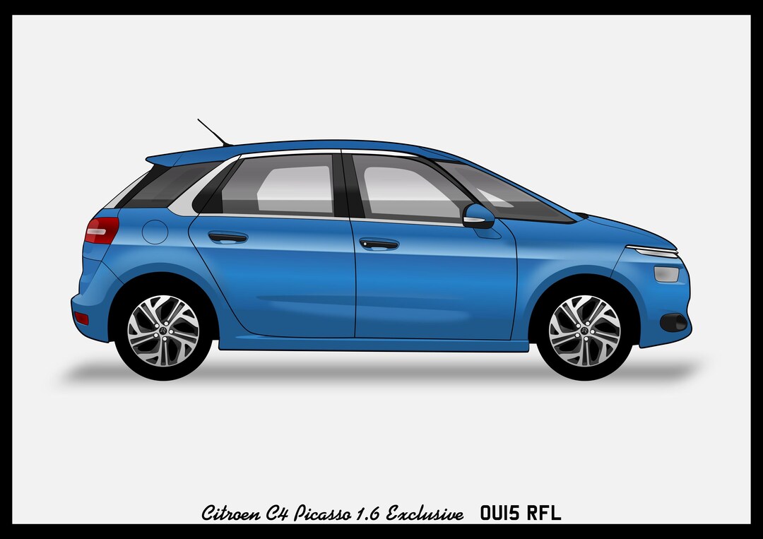 CITROEN PICASSO Mk3 - Colour Vector File Download - .PDF, .svg, .png - Etsy