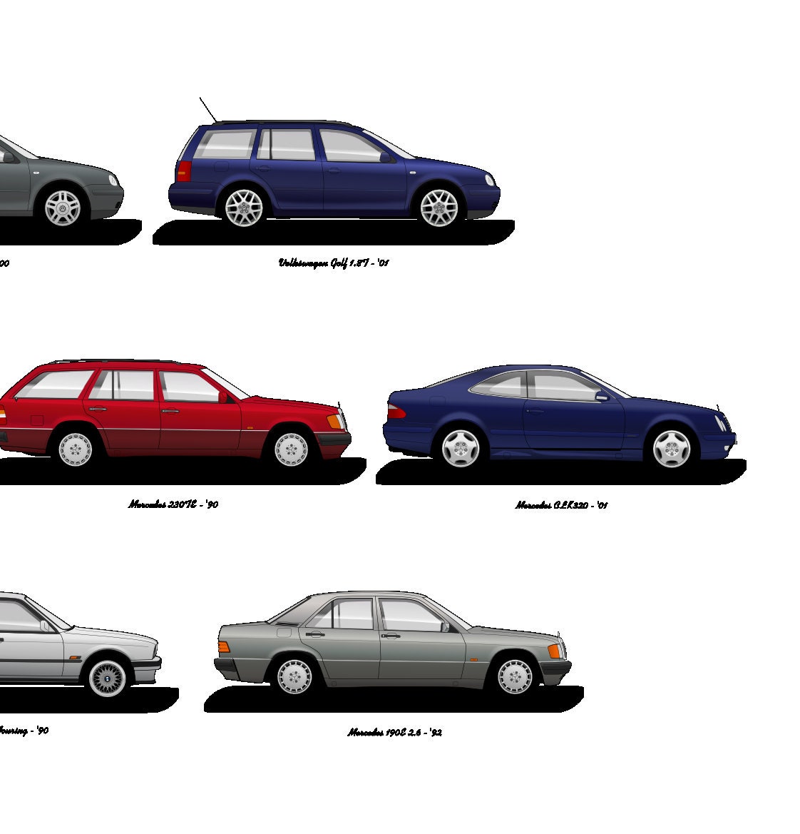 Personalised Car History Poster Digital drawing and print of | Etsy