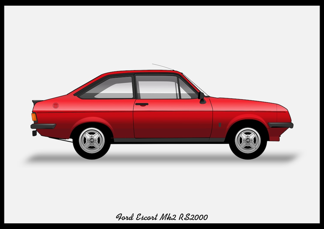 FORD ESCORT Mk2 RS2000 - Colour Vector File Download - .PDF, .svg, .png ...