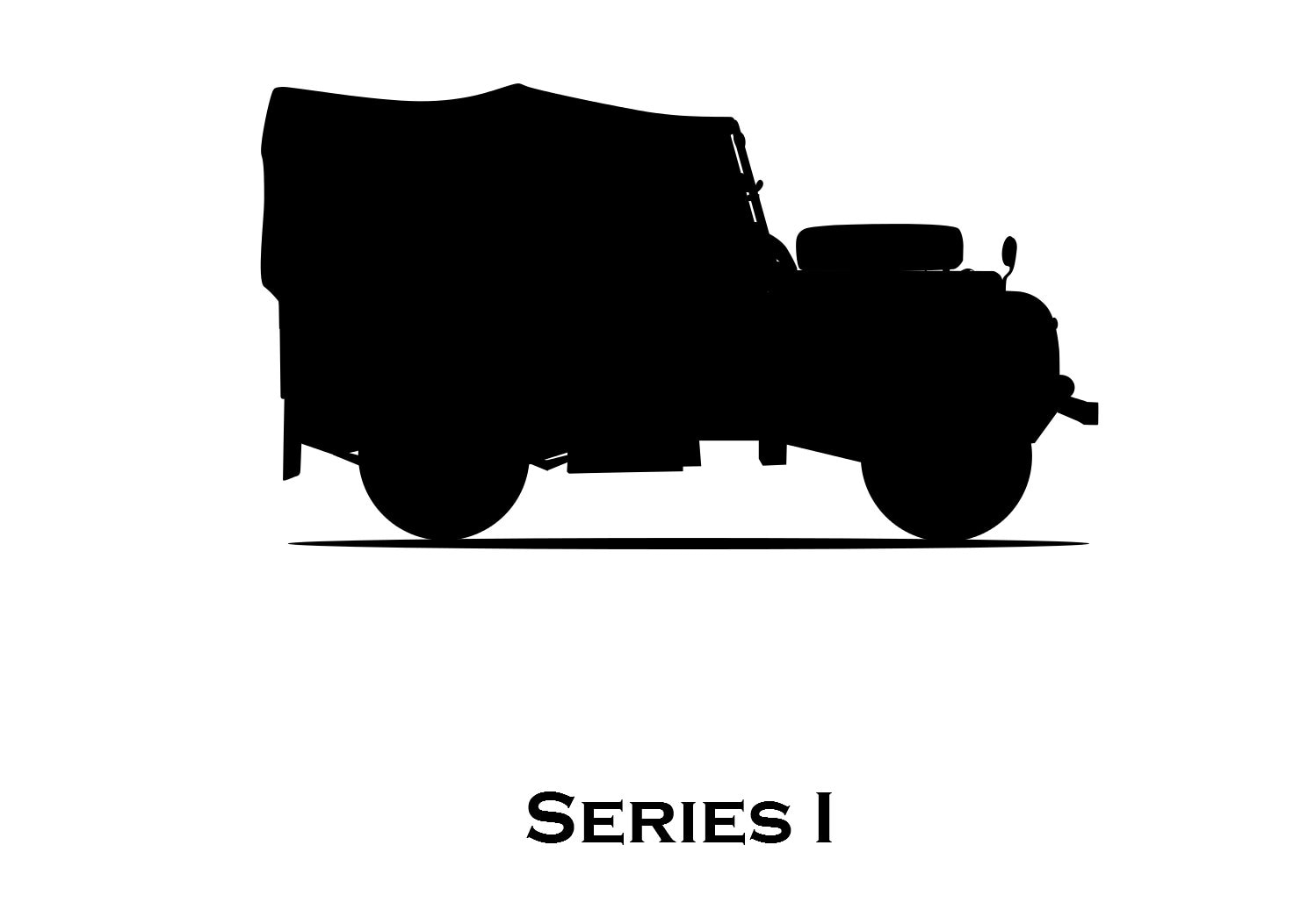 Land Rover Series 1 Car Silhouette Vector - .SVG, .PDF, .png - Etsy