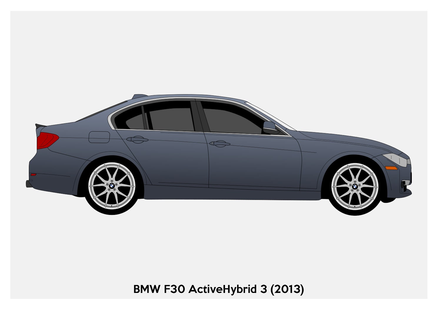 POSTER BMW F30 3-Series Vector Art | Etsy