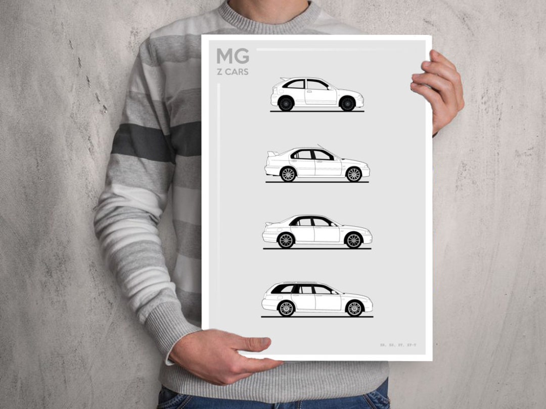 POSTER - MG Z-CARS Evolution - Monotone - Etsy
