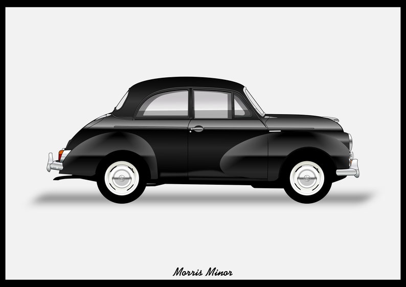 MORRIS MINOR - Colour Vector File Download - .PDF, .svg, .png - Etsy