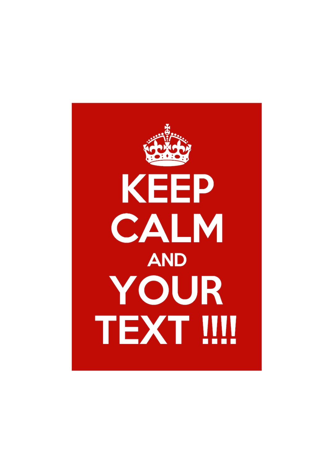 POSTER - CUSTOM Keep Calm - Wall Poster Print - Your Text & Colours - Etsy