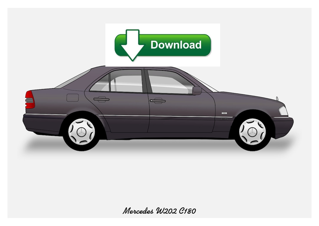 MERCEDES W202 C-class Vector Image - .SVG, .PDF, .png - Etsy