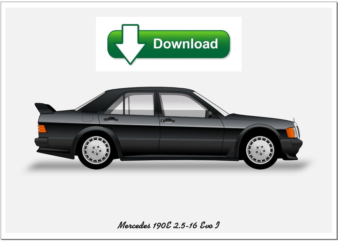 MERCEDES 190E Evo L Image - .SVG, .PDF, .png - Etsy UK