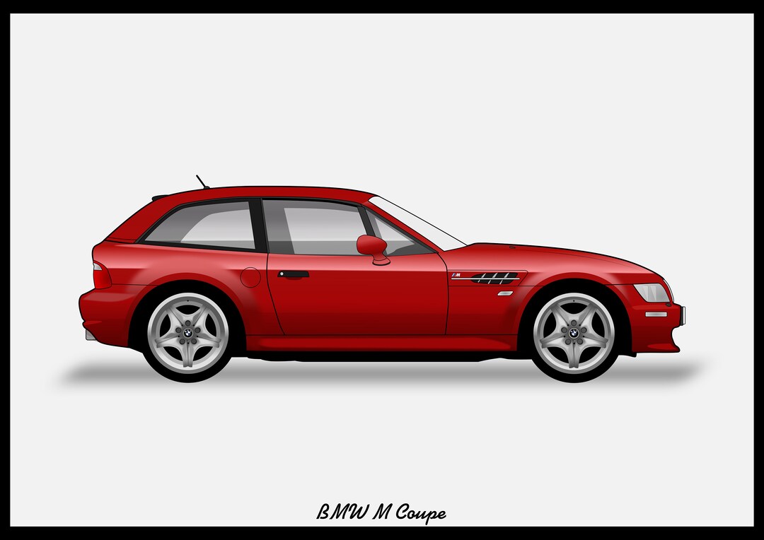 BMW M Coupe - Colour Vector File Download - .PDF, .svg, .png - Etsy