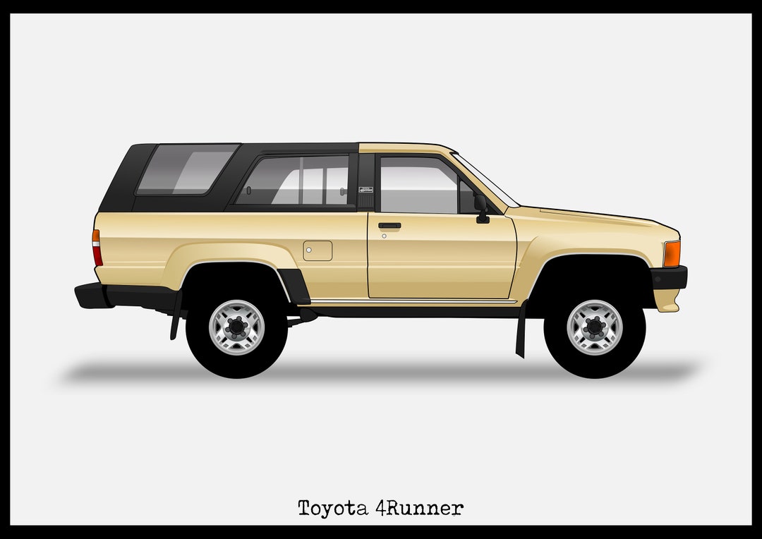 TOYOTA 4 RUNNER - Colour Vector File Download - .PDF, .svg, .png - Etsy