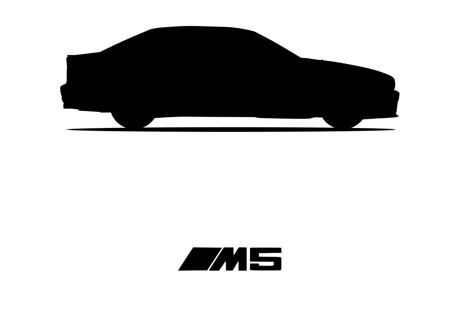 BMW E39 M5 Car Silhouette Vector - .SVG, .PDF, .png - Etsy