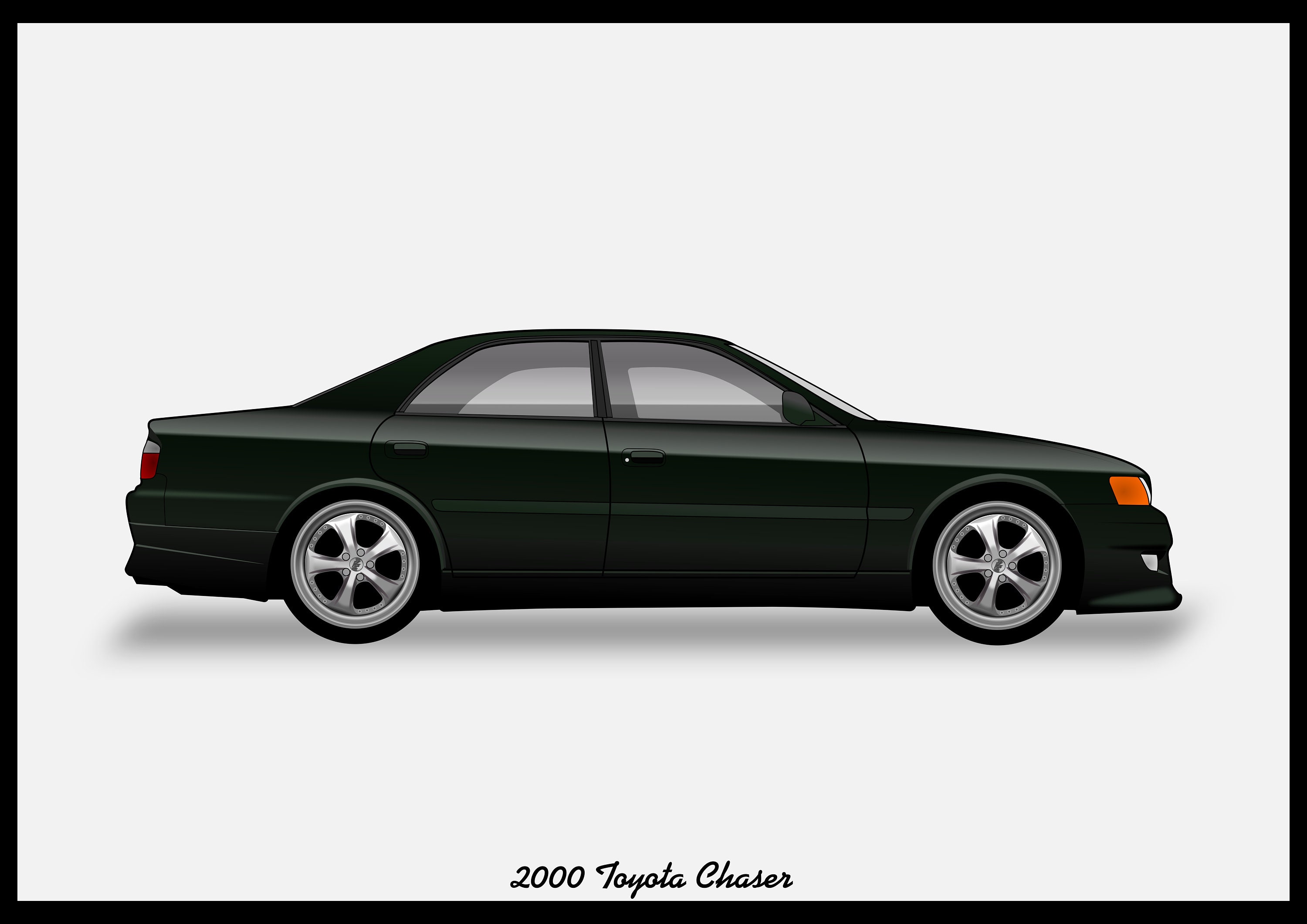 TOYOTA CHASER Colour Vector File Download .PDF .svg .png - Etsy