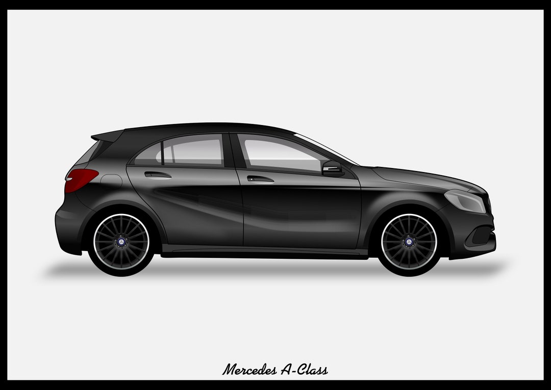 MERCEDES W176 A-class - Colour Vector File Download - .PDF, .svg, .png ...