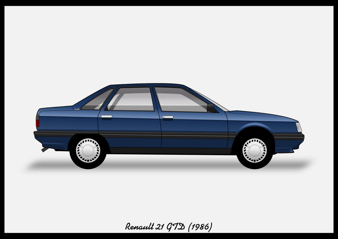 RENAULT 21 - Colour Vector File Download - .PDF, .svg, .png - Etsy