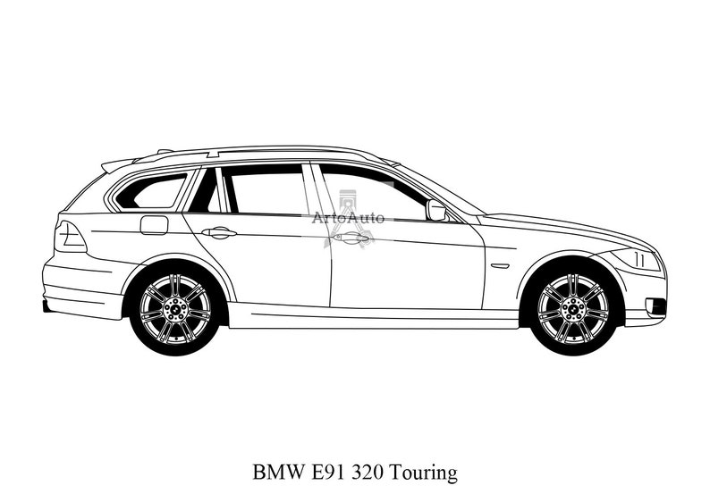 BMW E91 Outline Vector - .SVG, .PDF, .png - Etsy