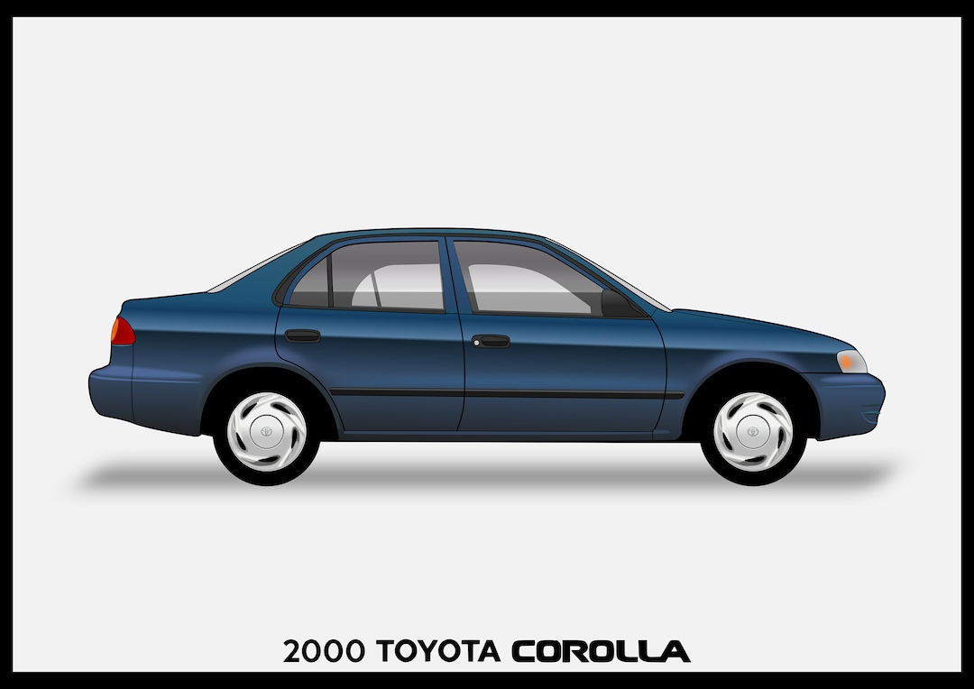 TOYOTA COROLLA Sedan - Colour Vector File Download - .PDF, .svg, .png ...