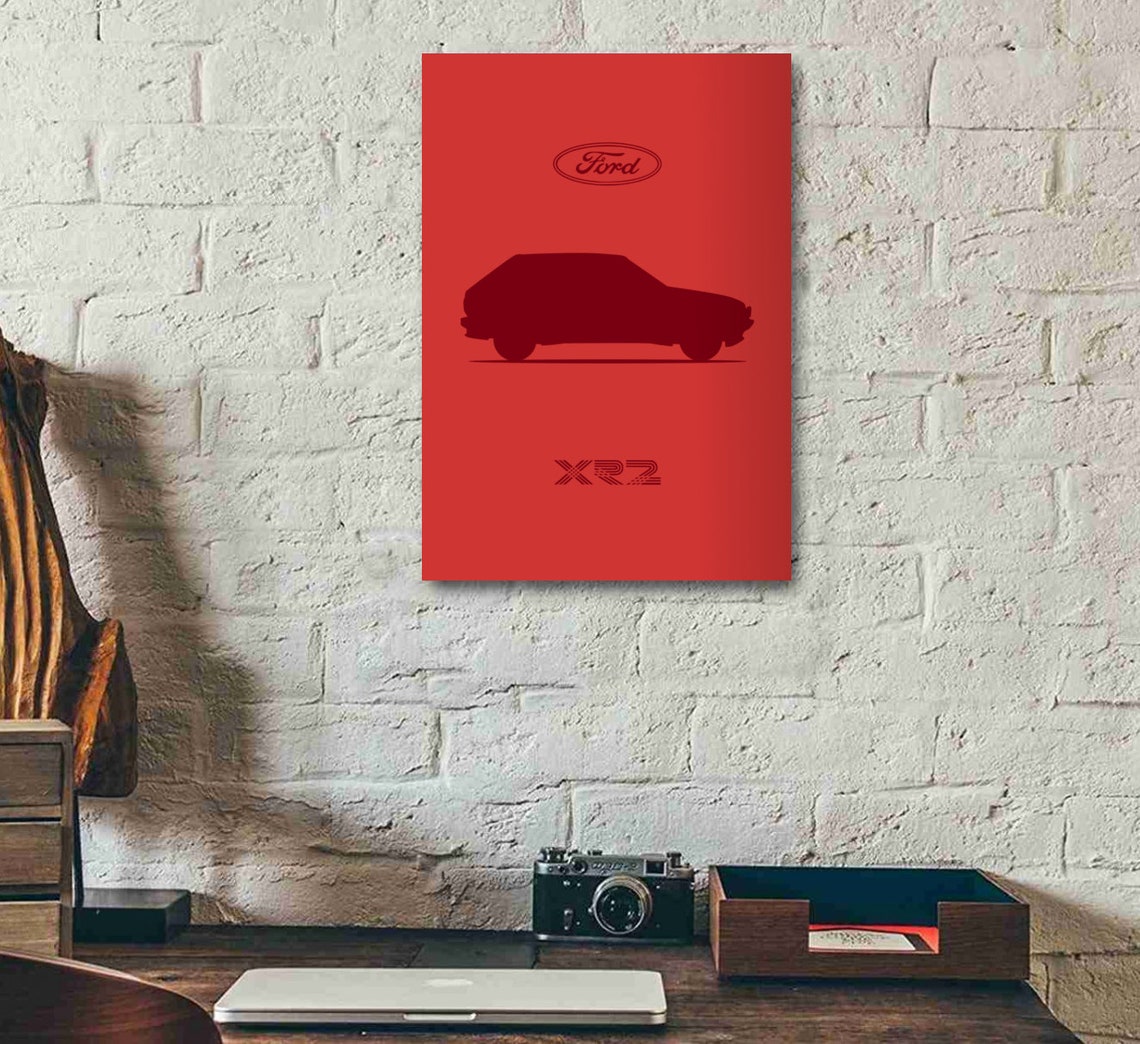 POSTER -ford Fiesta XR2 Silhouette - Etsy