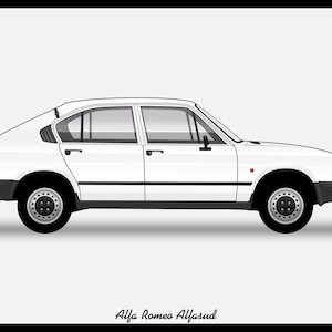 ALFA ROMEO Alfasud Colour Vector File Download - .PDF, .svg, .png - Etsy