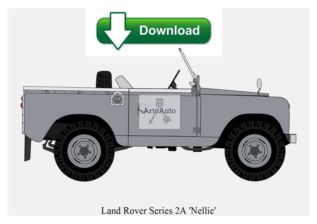 Land Rover Series 2A Colour Vector File - .SVG, .PDF, .png - Etsy