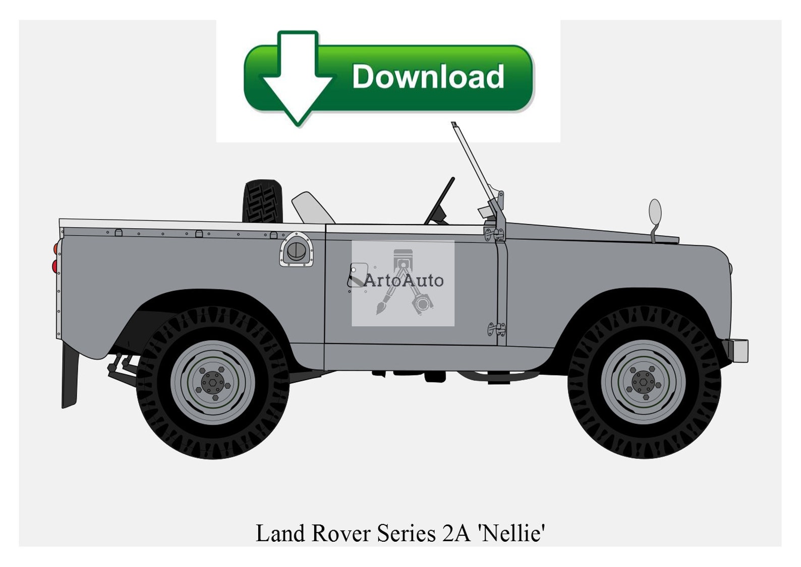 Land Rover Series 2A Colour Vector File .SVG .PDF .png - Etsy
