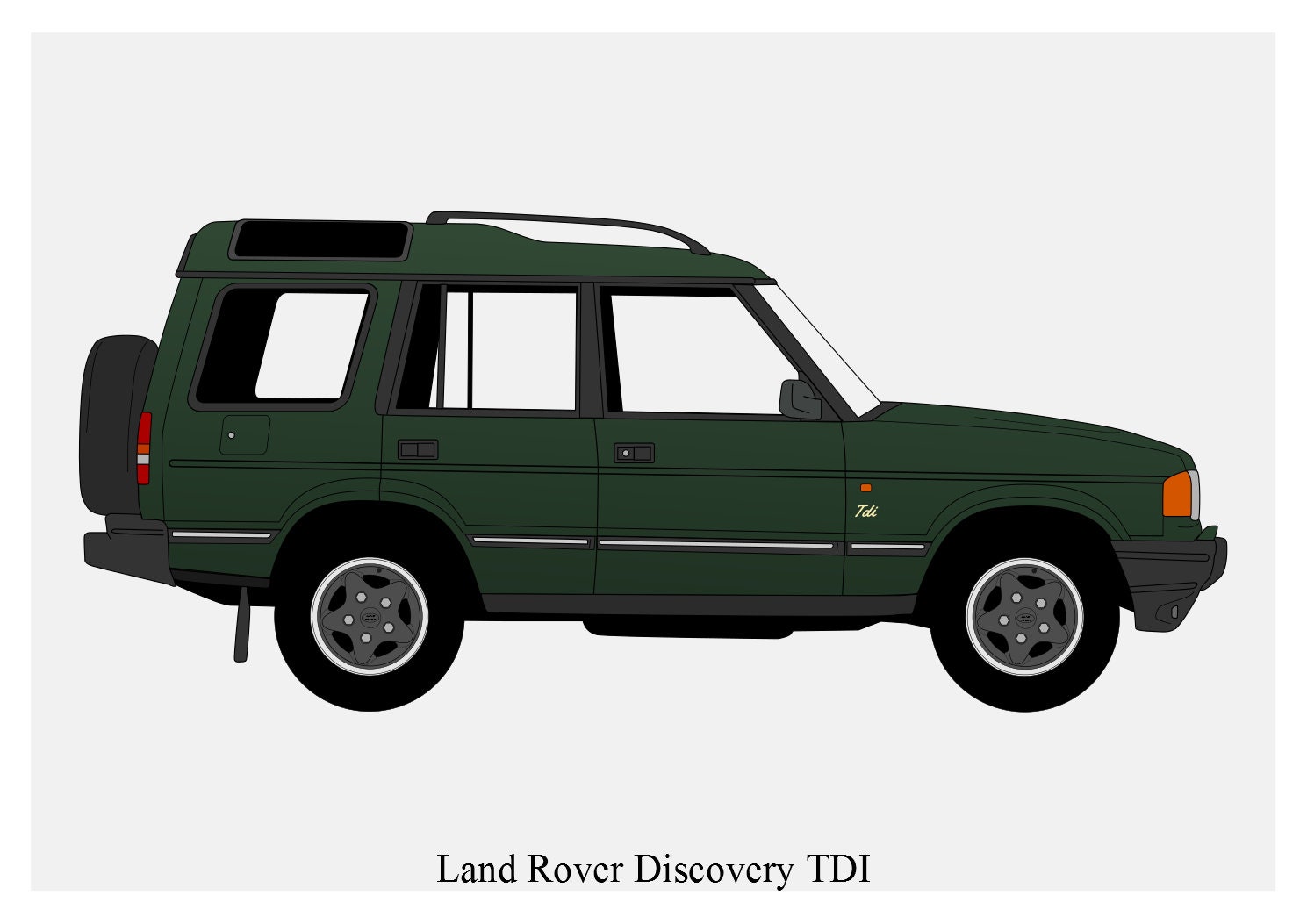 POSTER Land Rover Discovery 1 Tdi Vector Art - Etsy