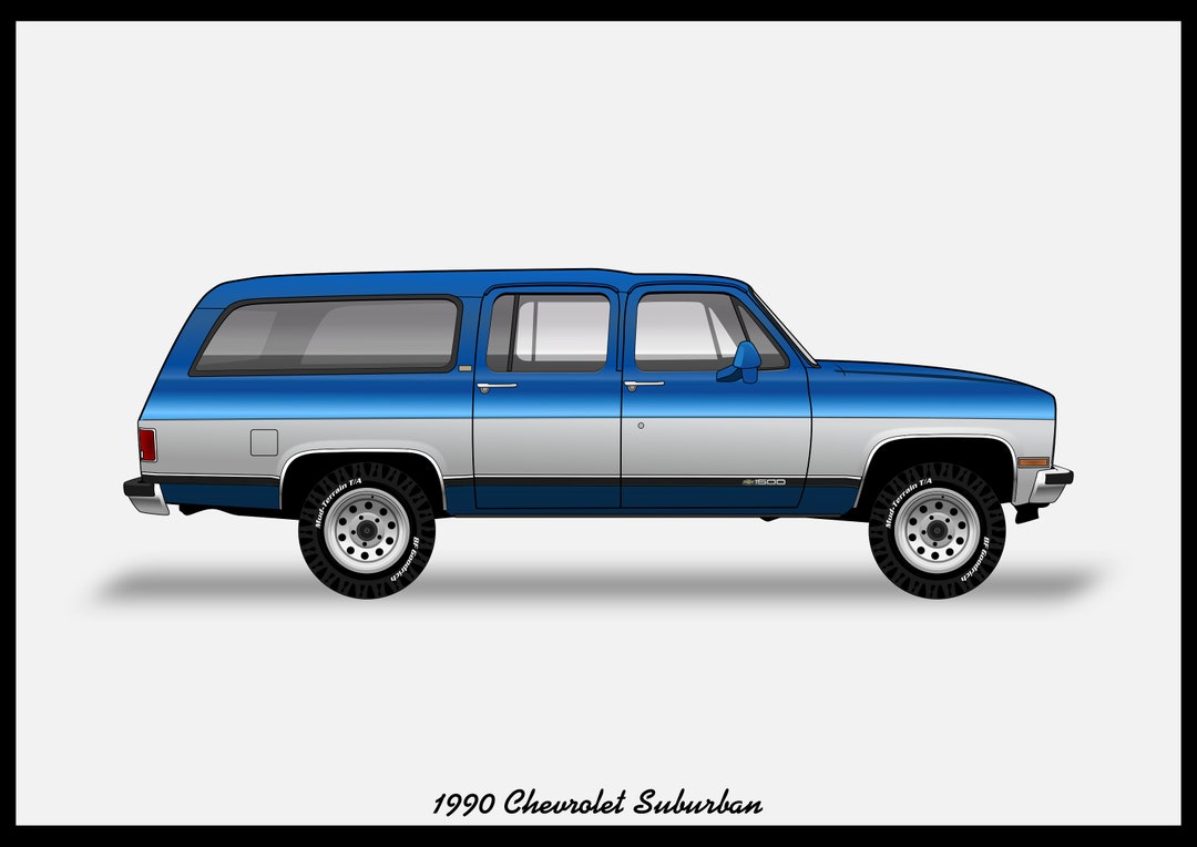 CHEVROLET SUBURBAN 1990 - Colour Vector File Download - .PDF, .svg ...