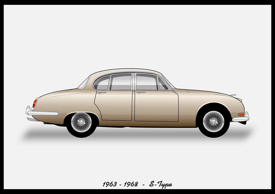 JAGUAR S TYPE - Colour Vector File Download - .PDF, .svg, .png - Etsy