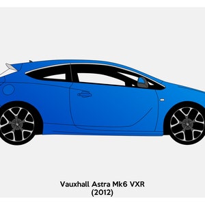 POSTER Vauxhall Astra Mk6 VXR Vector Art - Etsy