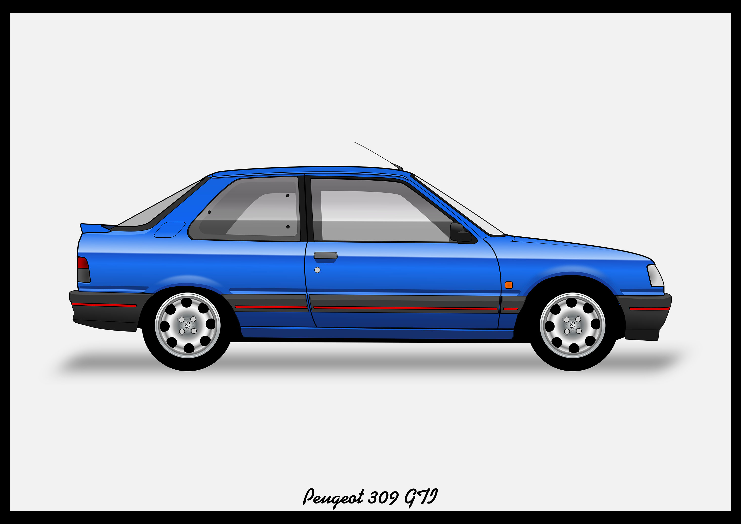 PÓSTER PEUGEOT 309 GTi Vector Art | Etsy