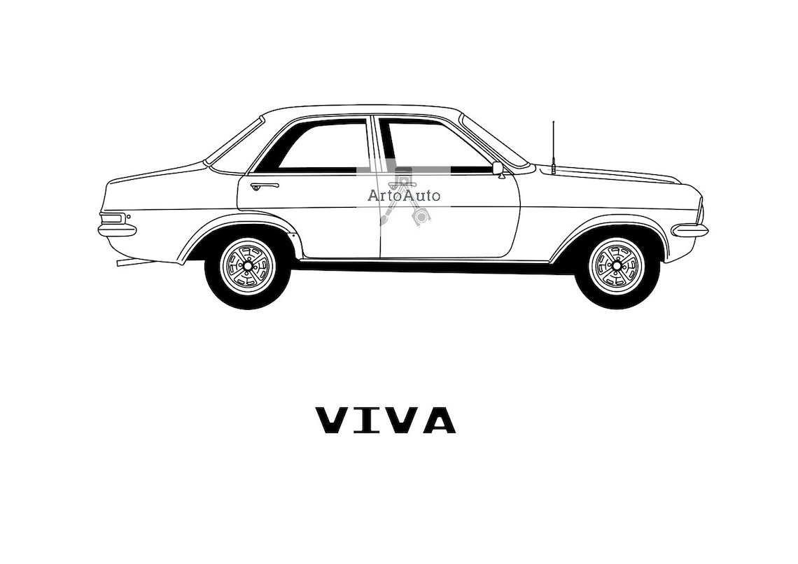 VAUXHALL VIVA Outline Vector .SVG .pdf .png - Etsy New Zealand