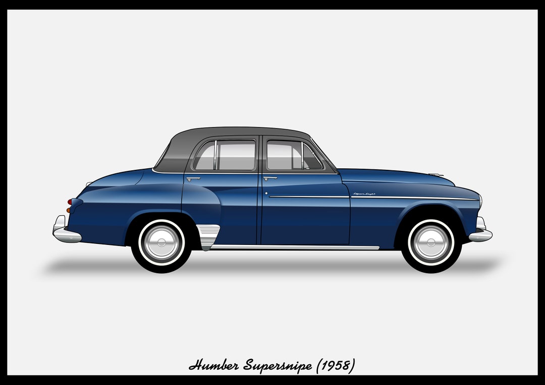 HUMBER Super Snipe - Colour Vector File Download - .PDF, .svg, .png - Etsy