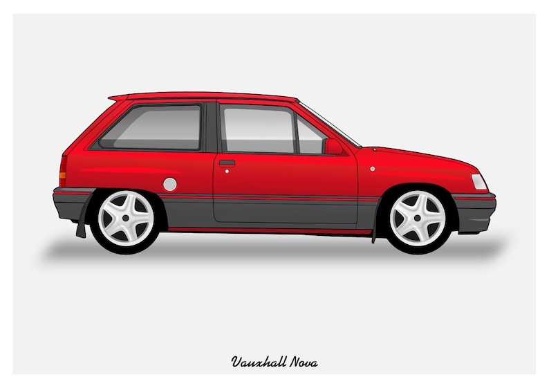 POSTER - VAUXHALL NOVA Vector Art Corsa A - Etsy