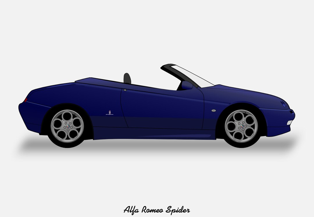 POSTER - Alfa Romeo Spider Vector Art - Etsy
