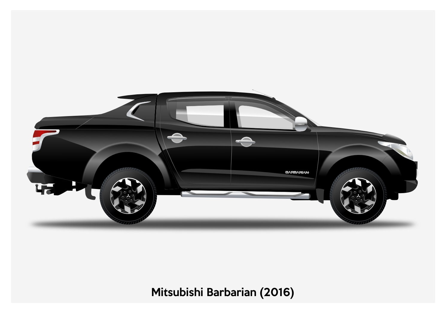 POSTER Mitsubishi L200 Warrior Vector Art - Etsy