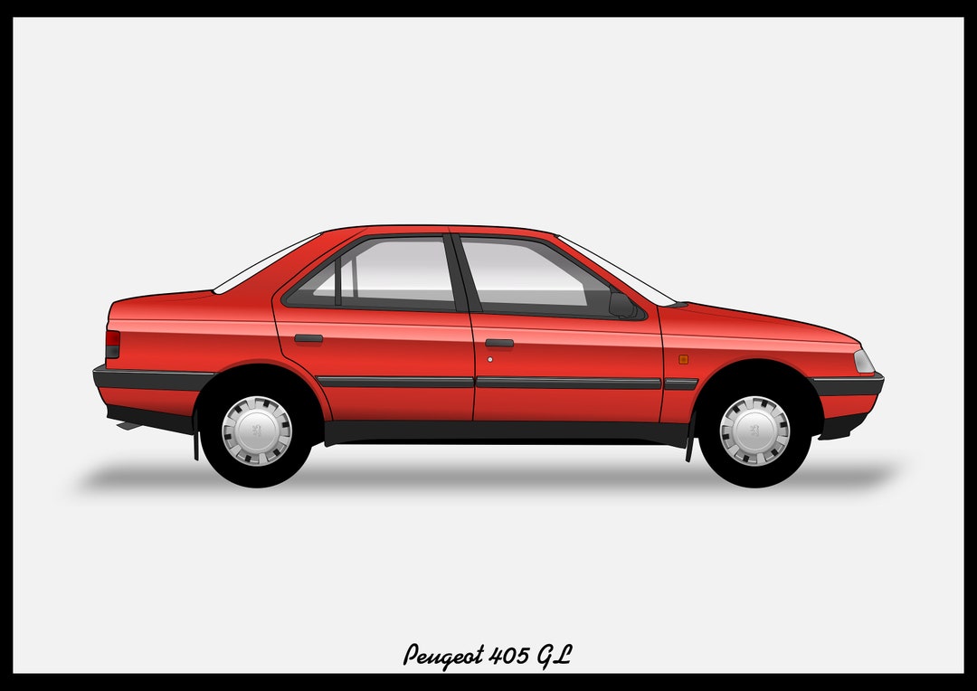 PEUGEOT 405 - Colour Vector File Download - .PDF, .svg, .png - Etsy