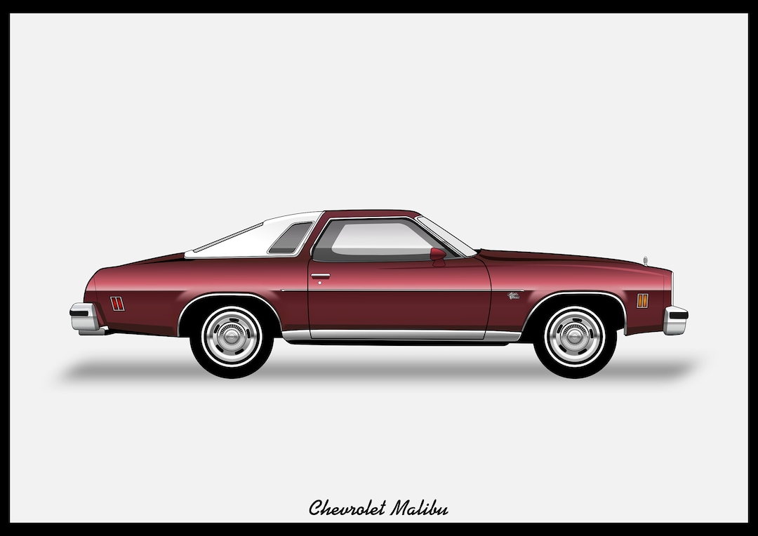 CHEVROLET MALIBU - Colour Vector File Download - .PDF, .svg, .png - Etsy