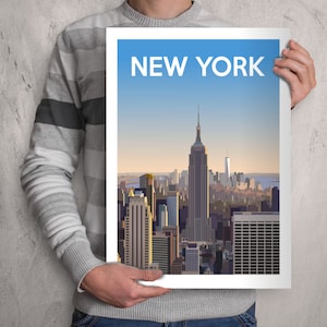 POSTER - NEW YORK - (A4 A3 A2 Sizes) Tourist Travel Wall Art - Etsy