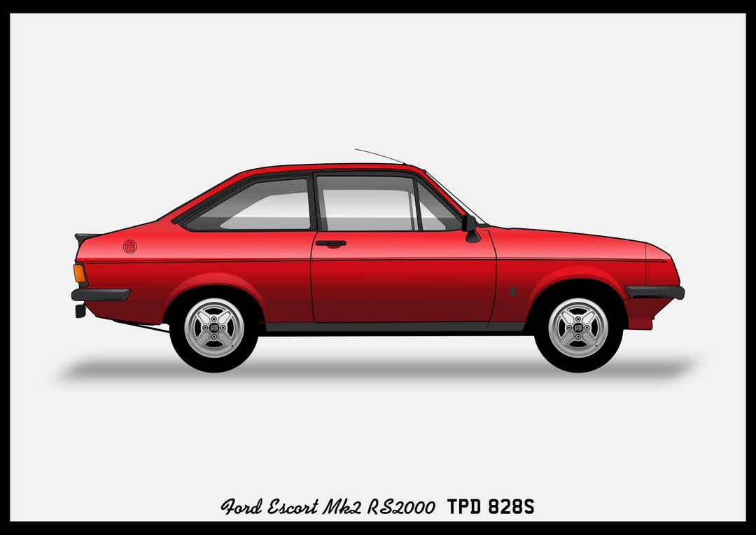 POSTER - FORD ESCORT Mk2 RS2000 Vector Art - Etsy