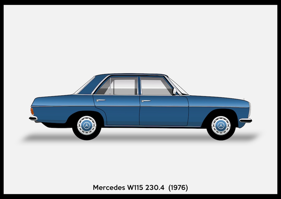 MERCEDES W115 - Colour Vector File Download - .PDF, .svg, .png - Etsy