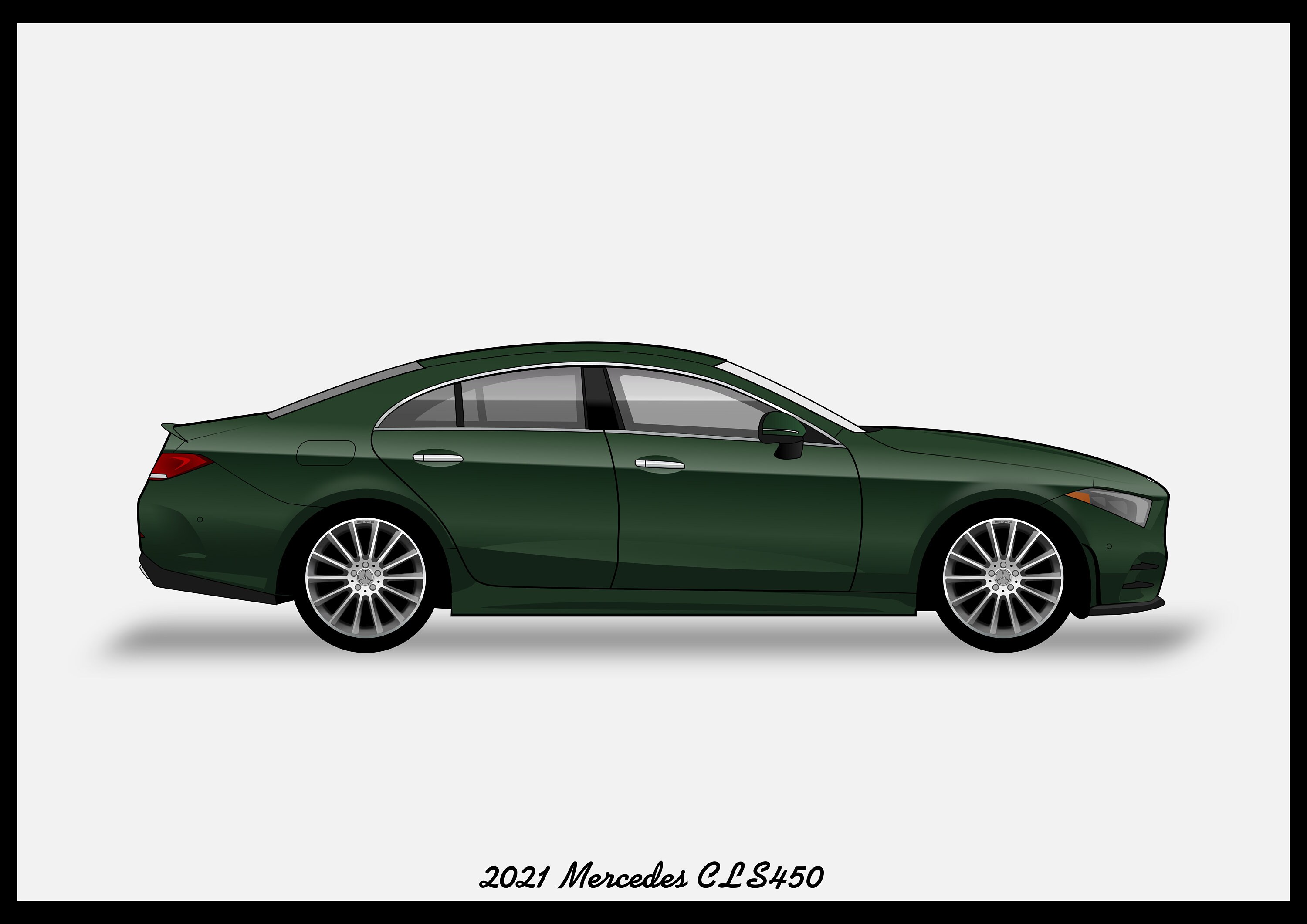 MERCEDES W257 CLS - Colour Vector File Download - .PDF, .svg, .png - Etsy