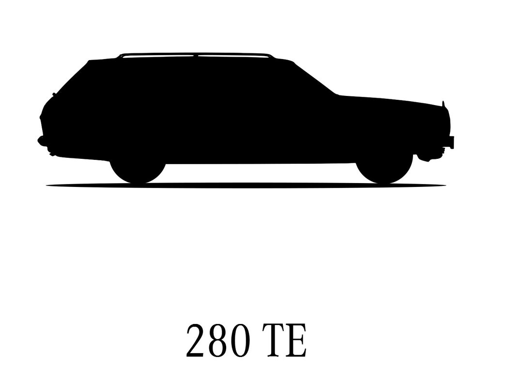 Mercedes W123 Estate Car Silhouette Vector - .SVG, .PDF, .png - Etsy