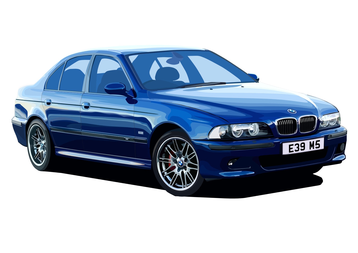 POSTER BMW E39 M5 Vector Art Highly Detailed - Etsy