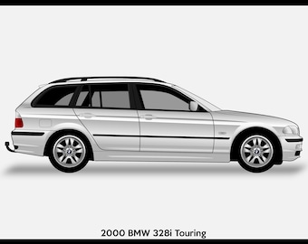 POSTER BMW E39 Touring Vector Art | Etsy UK