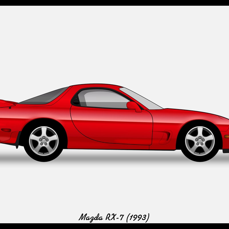 Mazda Rx7 Vector Svg - Etsy