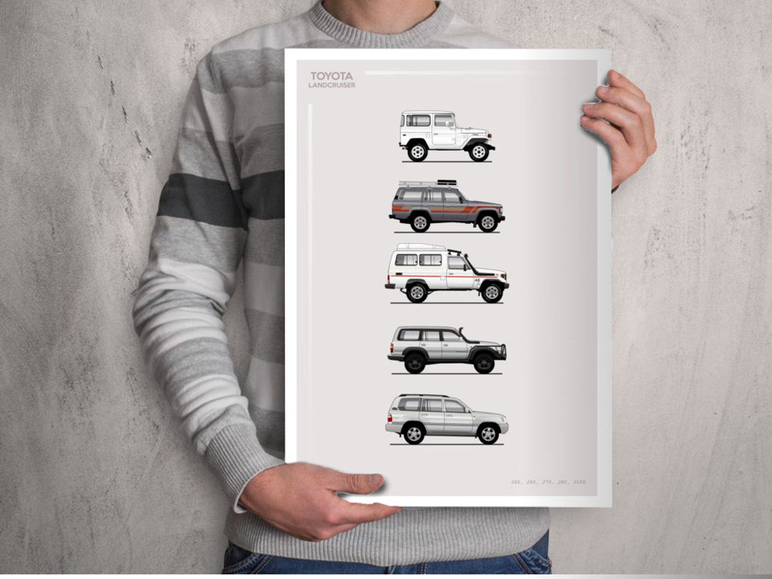 POSTER - TOYOTA LANDCRUISER Evolution - Colour - Etsy
