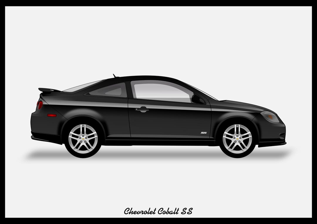 CHEVROLET COBALT SS - Colour Vector File Download - .pdf, .svg, .png - Etsy