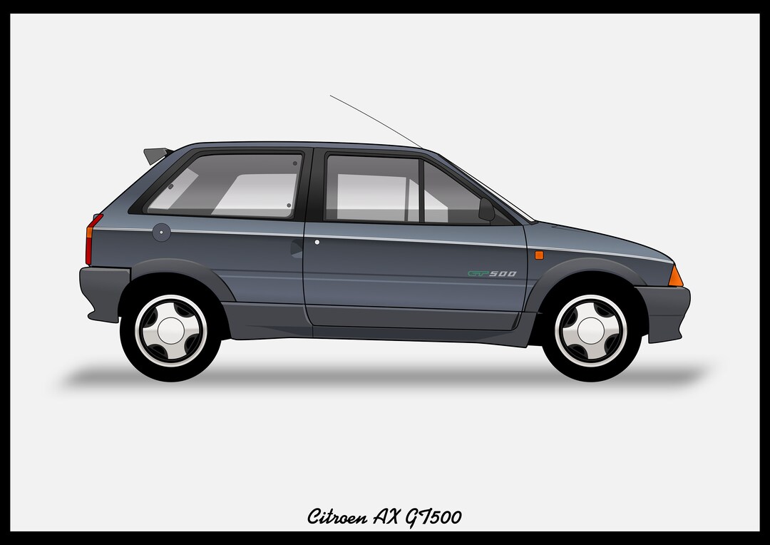 POSTER CITROEN AX GT500 Vector Art - Etsy