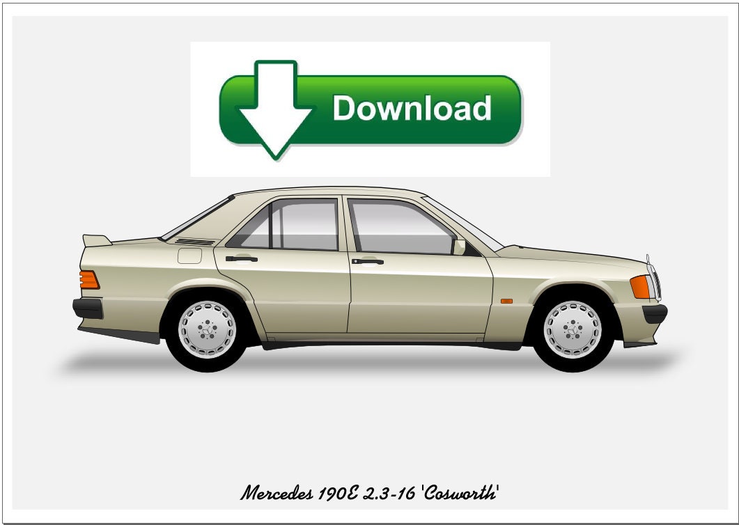 MERCEDES 190E Cosworth Image .SVG .PDF .png - Etsy UK