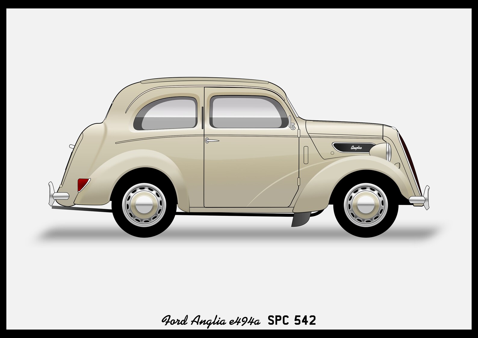 POSTER FORD ANGLIA Vector Art Popular - Etsy