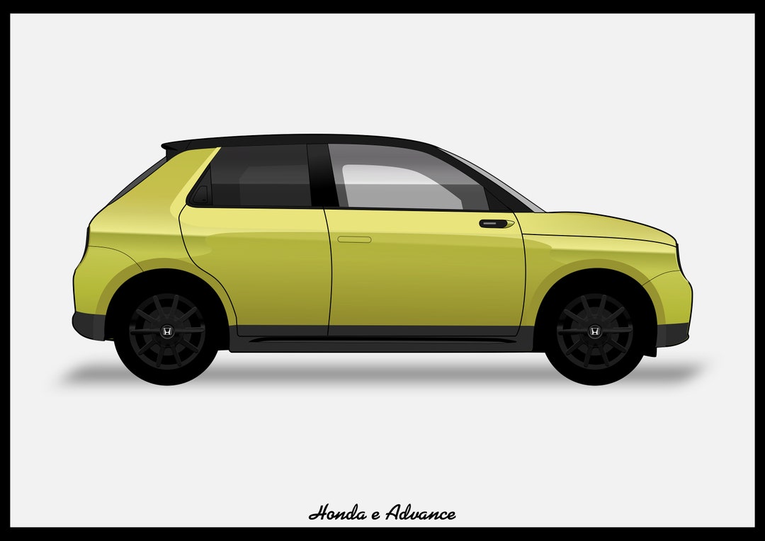 HONDA E - Colour Vector File Download - .PDF, .svg, .png - Etsy