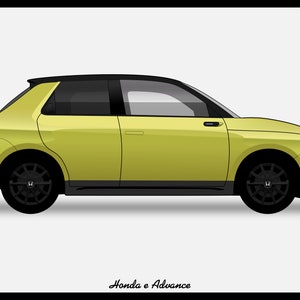 HONDA E - Colour Vector File Download - .PDF, .svg, .png - Etsy